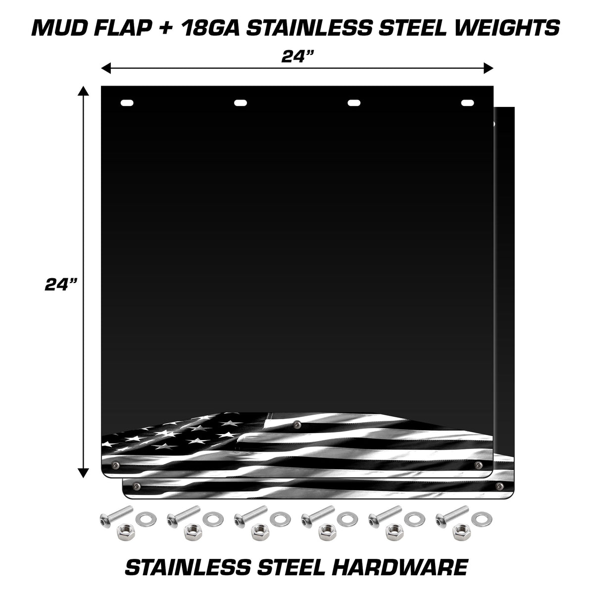 Mud Flap Splash Guards for Semi-Trucks with Stainless Steel Weights ...