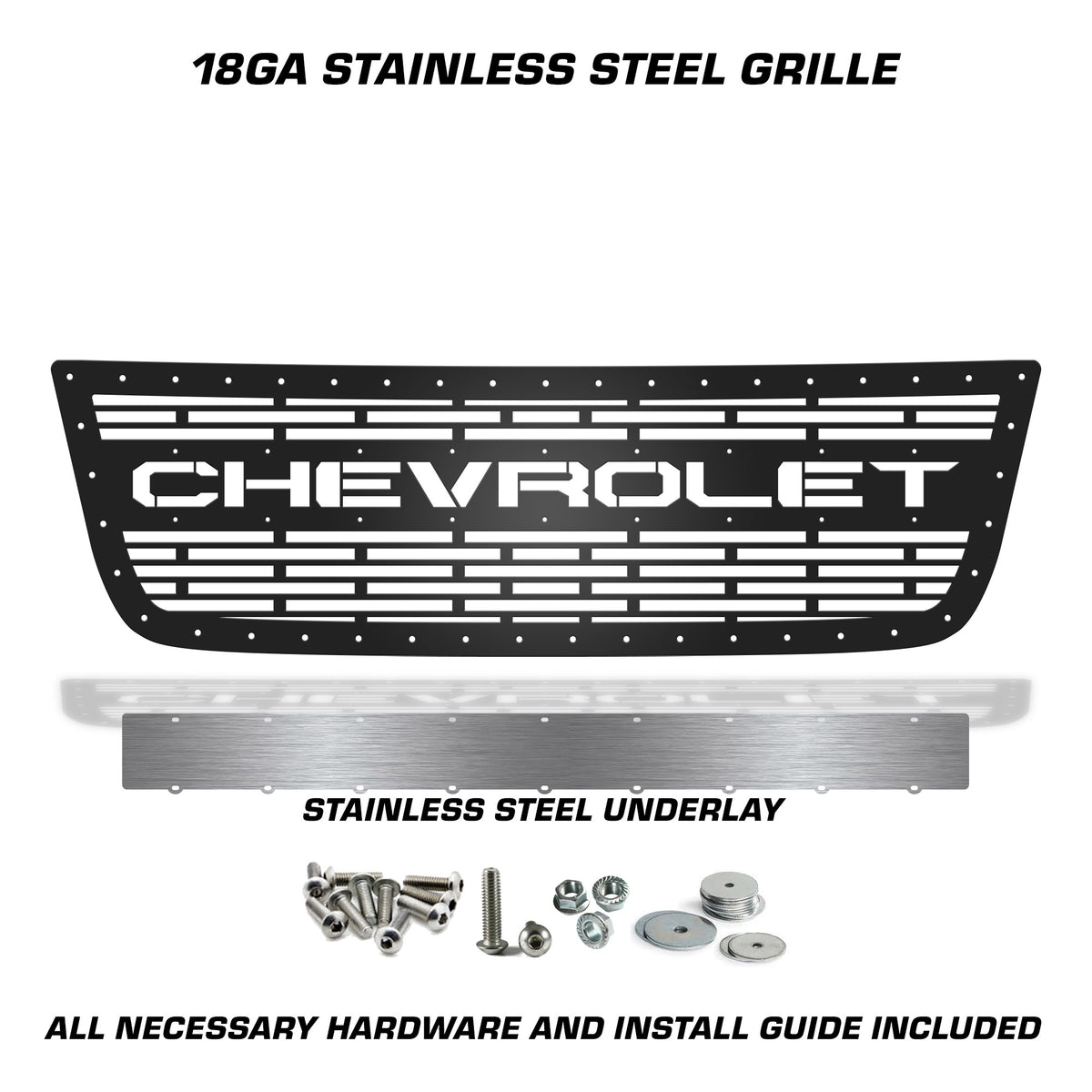 Chevy Silverado 1500 Grille ('03-'07) Stainless Steel Underlay CHEVROL ...