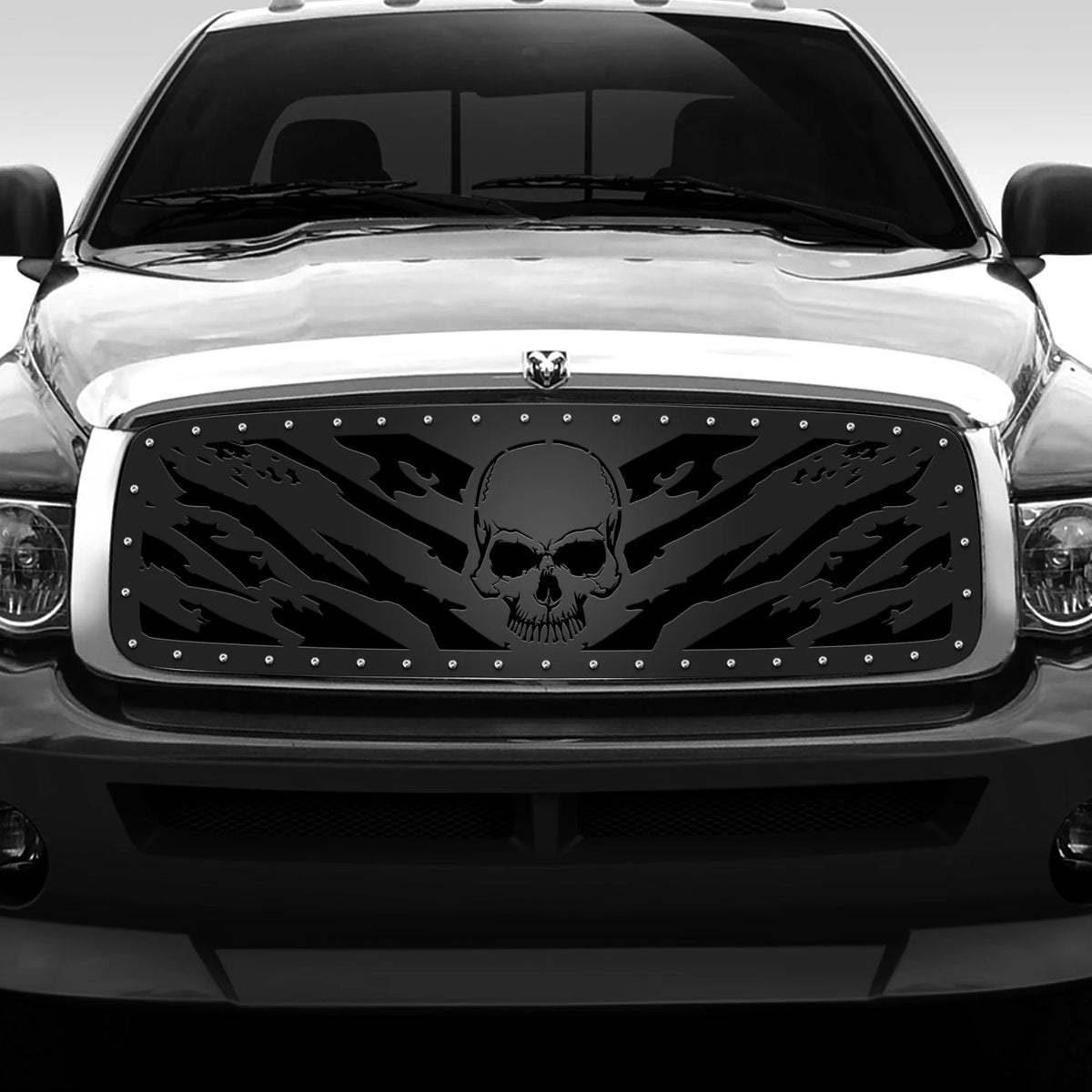 2002-2005 Dodge Ram Custom Grille NIGHTMARE – RacerX Customs | Auto ...