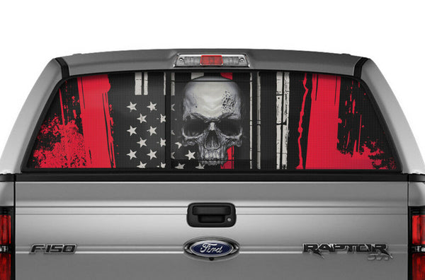 Ford F150 Rear Window Decals - American Skull – RacerX Customs | Auto ...