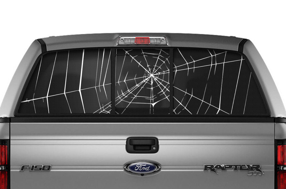 Ford F150 Rear Window Decals - SPIDER WEB – RacerX Customs