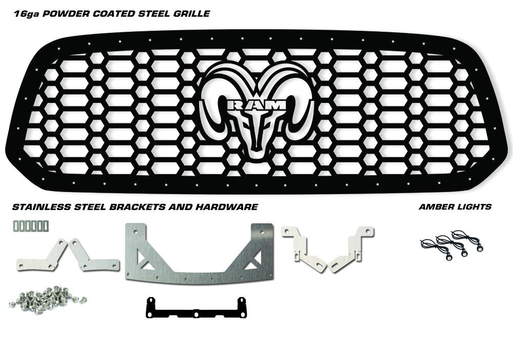 Custom 2013-2018 Dodge Ram Grille – RacerX Customs