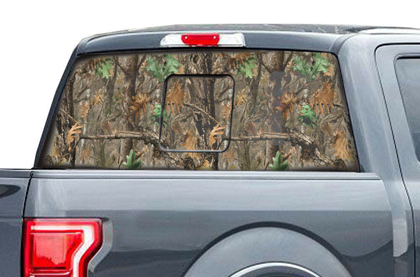 Ford F150 Rear Window Decals - Woodland Camo – RacerX Customs | Auto ...