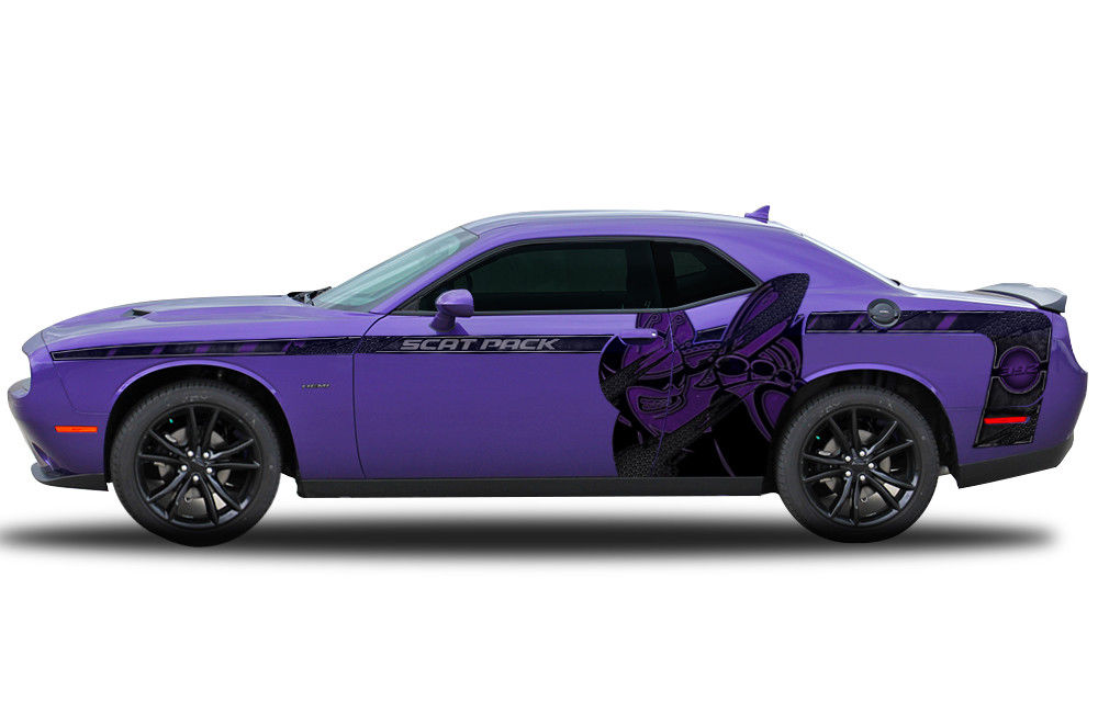 Purple Dodge Challenger Rumble Bee Graphics – RacerX Customs