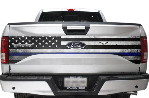 Ford F150 Tailgate Wrap - Thin Blue Line – RacerX Customs | Auto ...