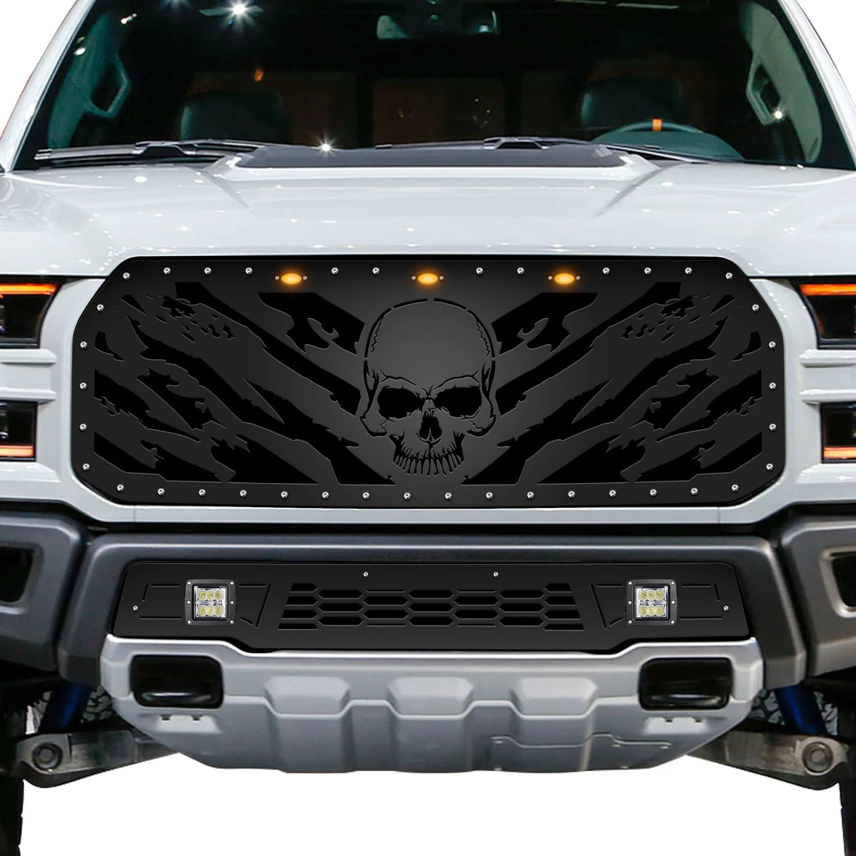 2017-2020 Custom Ford Raptor Grille - NIGHTMARE – RacerX Customs