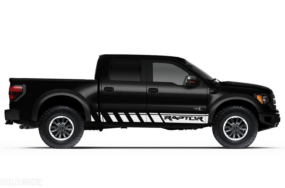 Ford F150 Raptor Rocker-Panel Vinyl Graphics – RacerX Customs | Auto ...