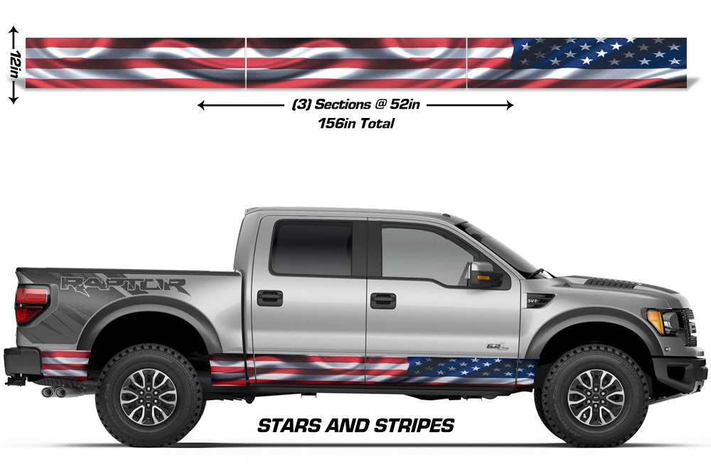 Rocker Panel Wrap / Graphics - American Flag – RacerX Customs