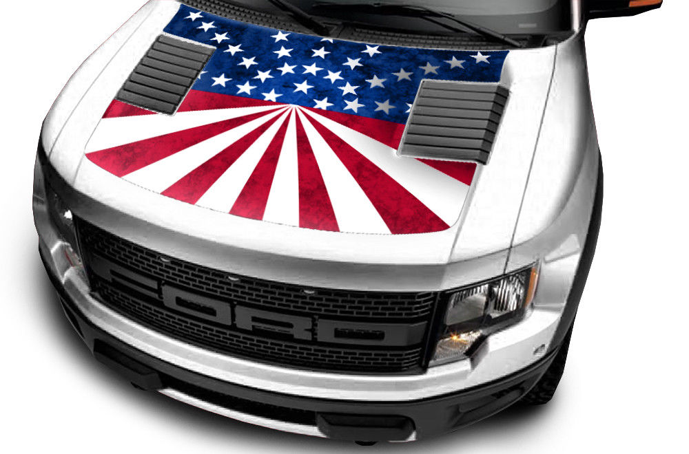 Hood Graphics for Ford Raptor US flag – RacerX Customs
