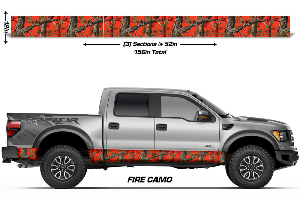 Rocker Panel Graphics - Fire Camo – RacerX Customs
